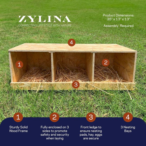ZYLINA Best Rest Triple Nesting Box - Chewy.com