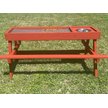ZYLINA "Chick-nic" Picnic Table Chicken Feeder, Large, Red - Chewy.com