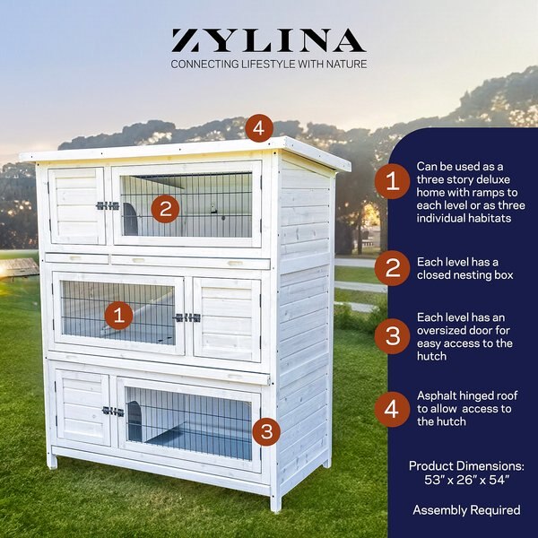 ZYLINA Modern 3 Story Rabbit High Rise - Chewy.com