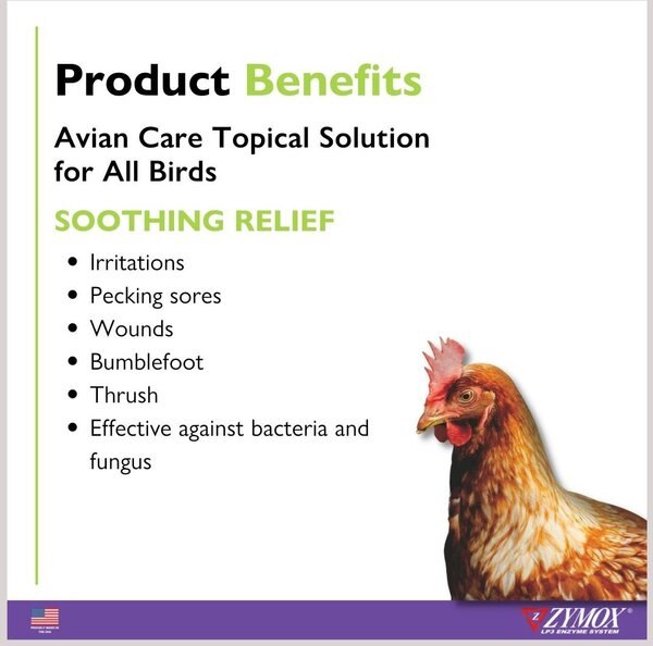 ZYMOX Avian Care Topical Skin Solution, 1.25-fl oz bottle - Chewy.com