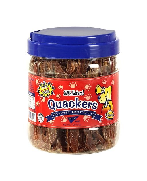 PET CENTER Quackers Duck Breast Dog Treats, 1-lb jar - Chewy.com