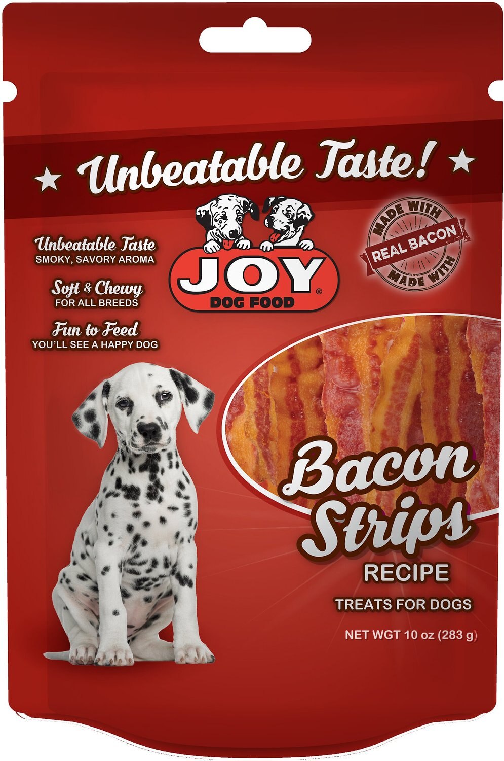 JOY Bacon Strips Recipe Dog Treats, 10-oz bag - Chewy.com
