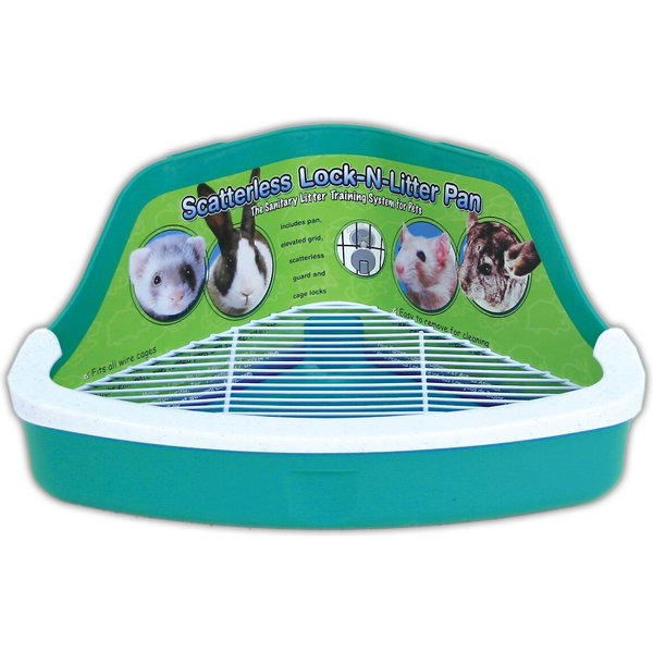 WARE Lock-N-Litter Small Animal Litter Pan, Color Varies, Jumbo - Chewy.com