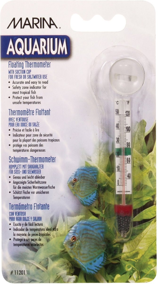 MARINA Floating Thermometer with Suction Cup for Aquariums - Chewy.com