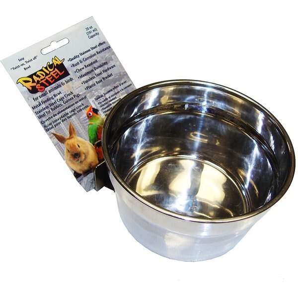 LIXIT Radical Steel Small Animal & Bird Bowl, 20-oz - Chewy.com