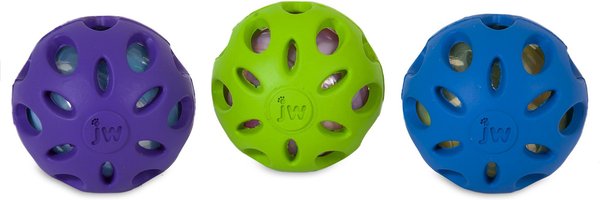 JW PET Crackle Heads Ball Dog Toy, Color Varies, Medium - Chewy.com