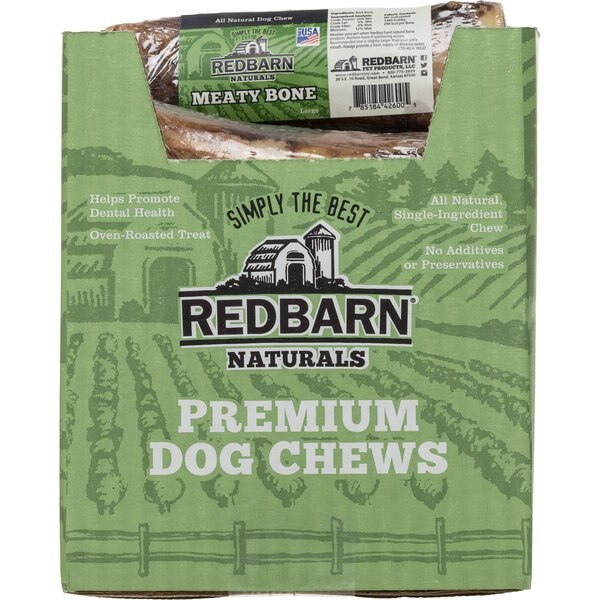 REDBARN Naturals Large Meaty Bones Dog Treats, 25 count - Chewy.com