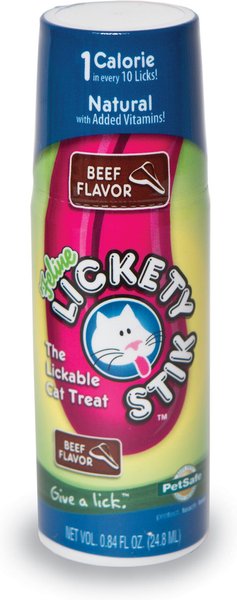 PETSAFE Feline Lickety Stik Beef Cat Treat, 0.84-oz tube - Chewy.com