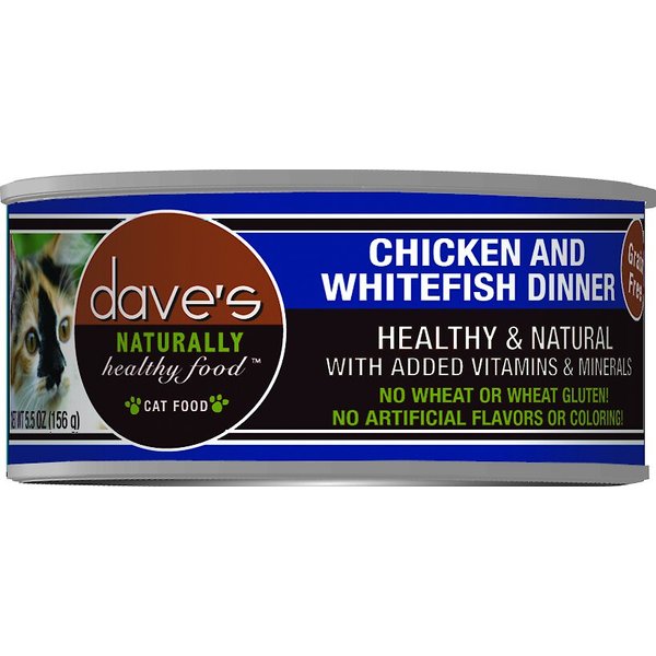 DAVE'S PET FOOD Naturally Healthy Grain-Free Chicken Formula Canned Cat ...