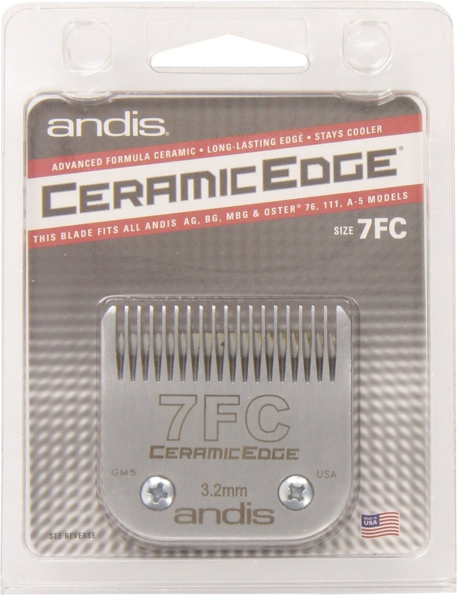 ANDIS CeramicEdge Detachable Blade, #7FC, 1/8" - 3.2mm - Chewy.com