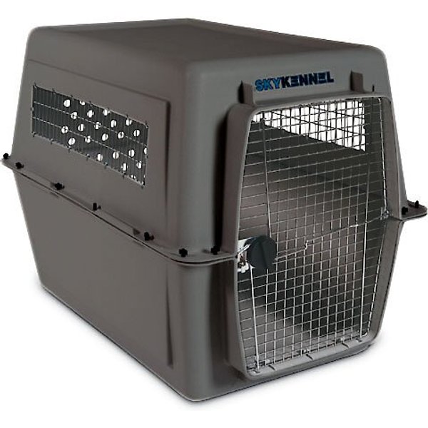 PETMATE Sky Dog & Cat Kennel, Gray, 40 inches, 90-125-lbs - Chewy.com