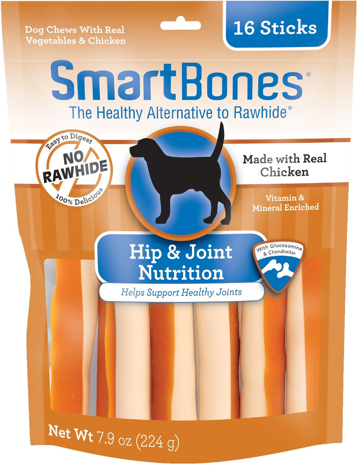 SMARTBONES Hip & Joint Care Chicken Chews Dog Treats, 16 pack - Chewy.com