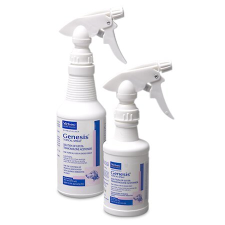 Questions and Answers about VIRBAC Genesis Topical Spray for Dogs