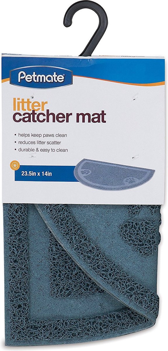 PETMATE Catcher Mat, Half Circle, Ice Blue - Chewy.com