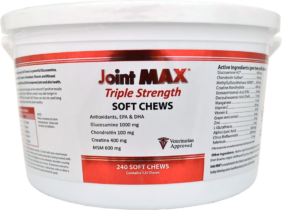 JOINT MAX Triple Strength Soft Chews for Dogs, 240 count - Chewy.com