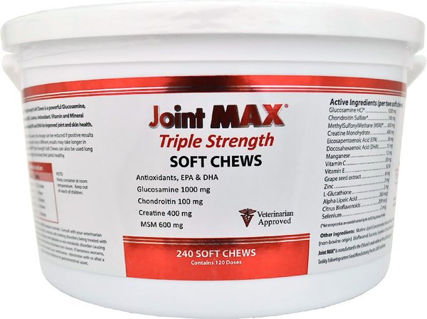 JOINT MAX Triple Strength Soft Chews for Dogs, 240 count - Chewy.com