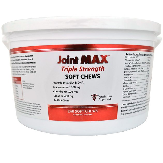 JOINT MAX Triple Strength Soft Chews for Dogs, 240 count - Chewy.com