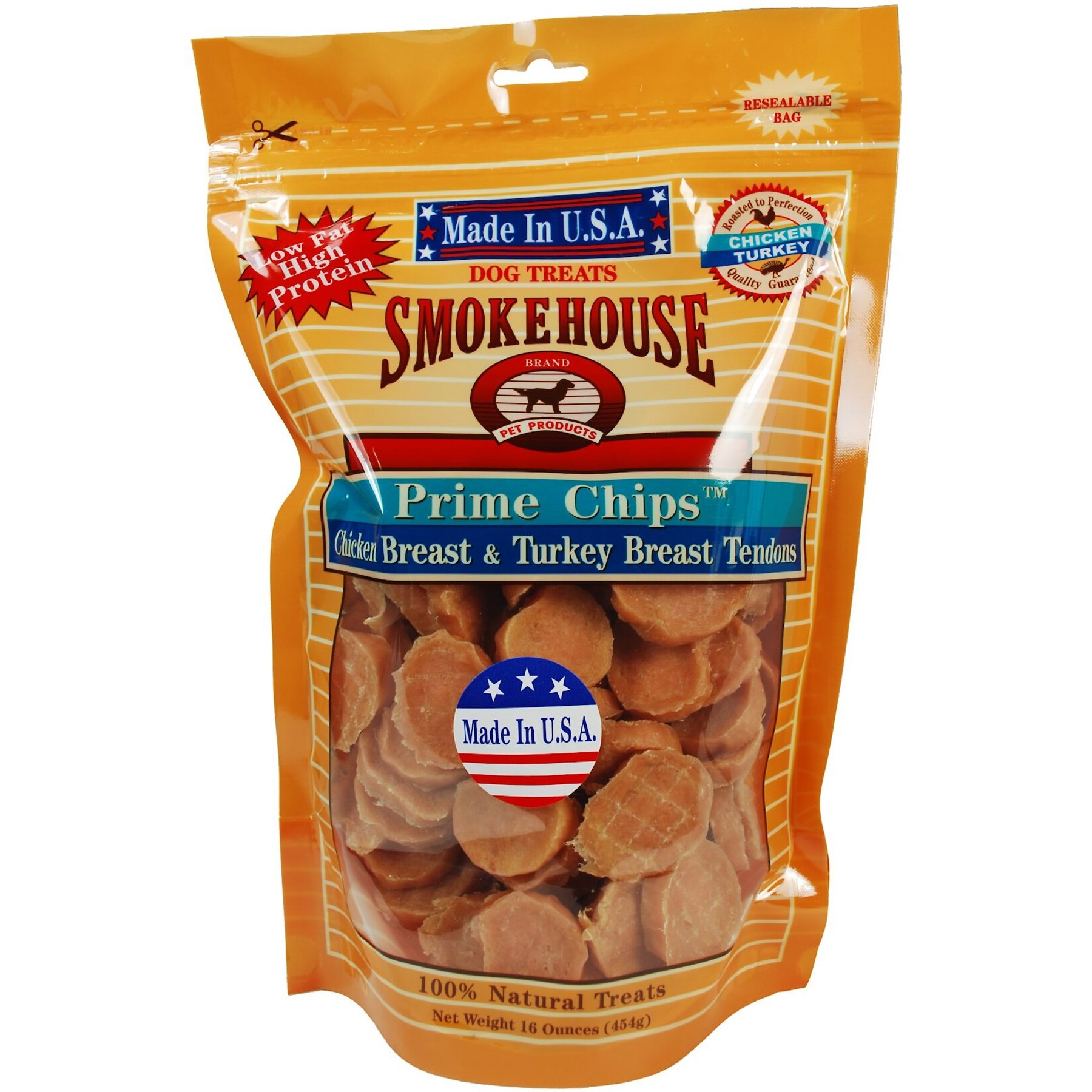 SMOKEHOUSE USA Chicken Breast & Turkey Breast Tendons Prime Chips Dog ...