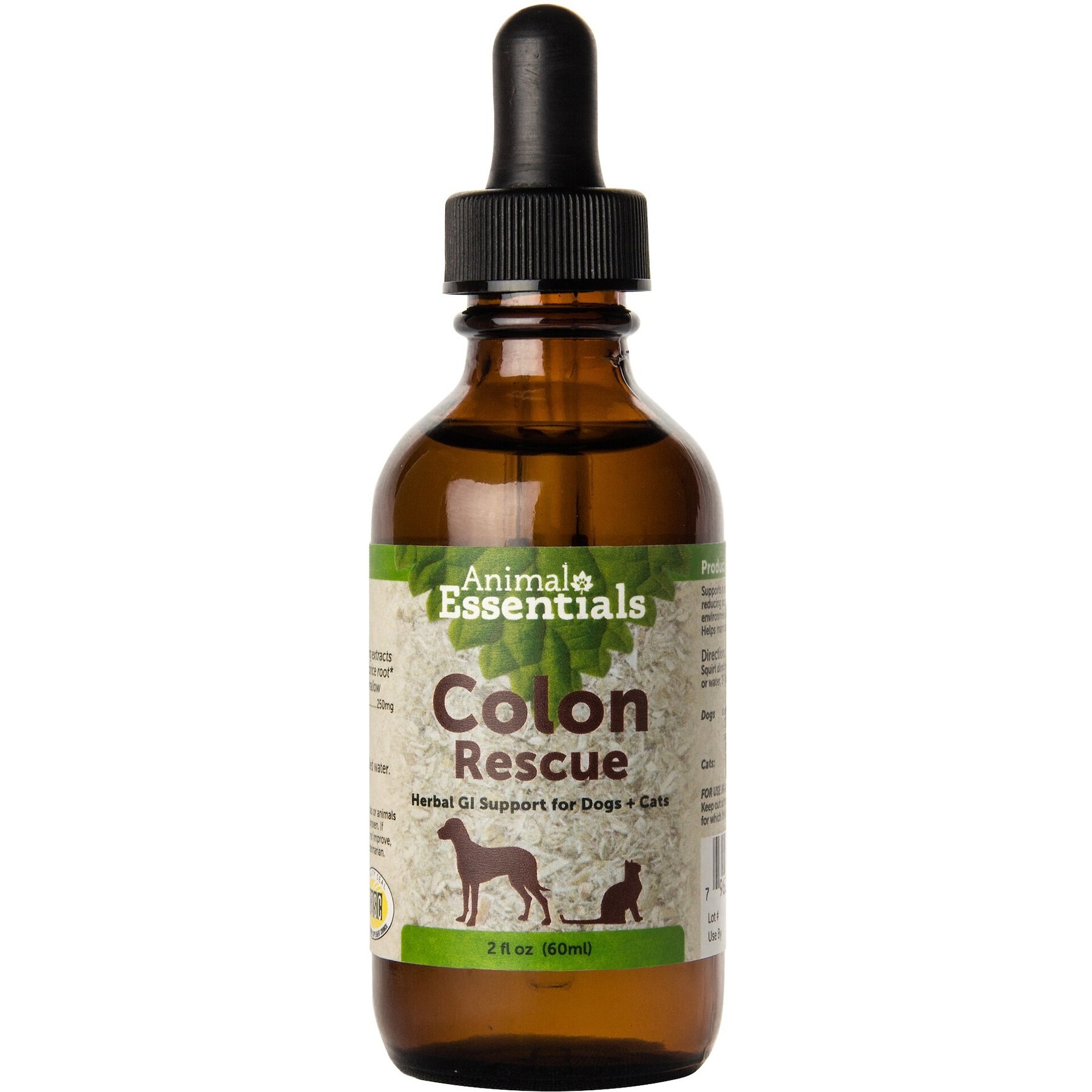 ANIMAL ESSENTIALS Colon Rescue Herbal GI Support Dog & Cat Supplement ...