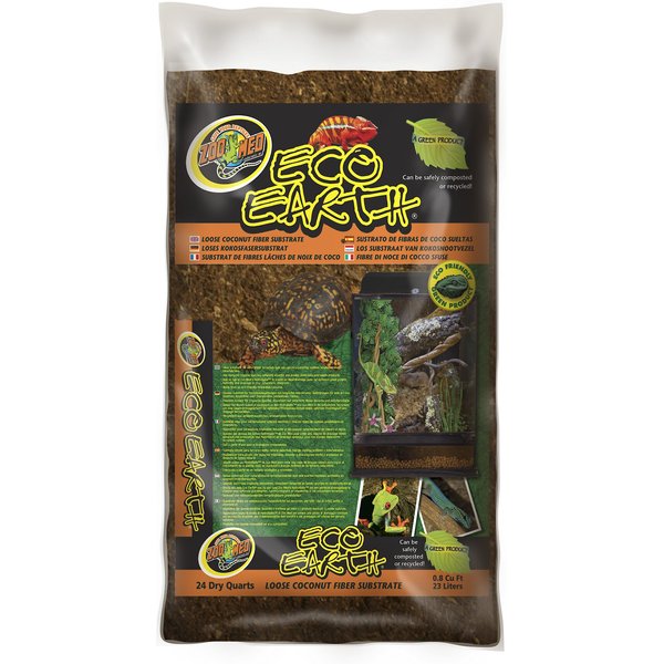 ZOO MED Eco Earth Loose Coconut Fiber Reptile Substrate, 24-qt bag ...