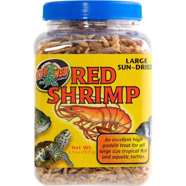 ZOO MED Large Sun-Dried Red Shrimp Turtle Treats, 2.5-oz jar - Chewy.com