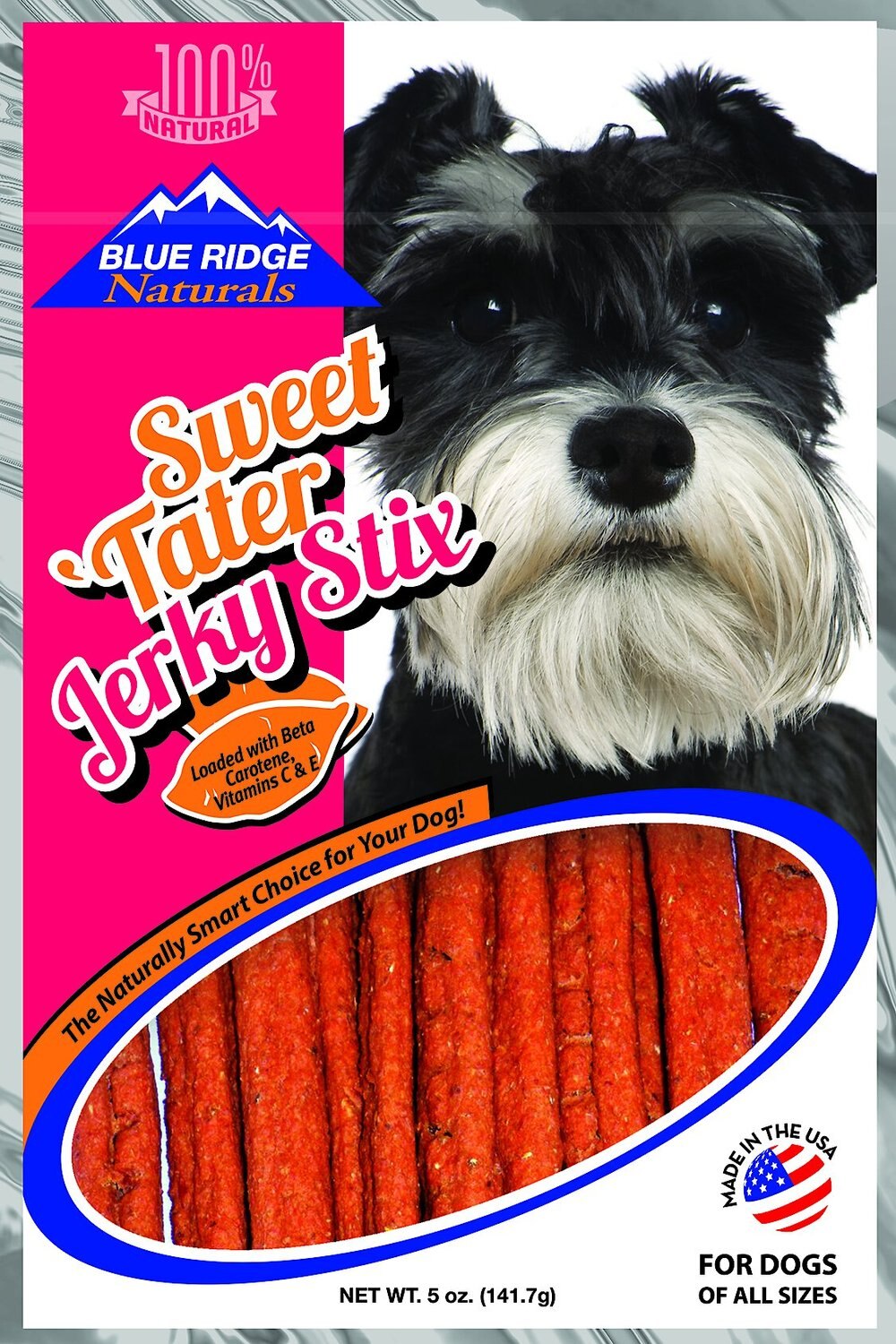 BLUE RIDGE NATURALS Sweet Tater Jerky Stixs Dog Treats, 5-oz bag ...