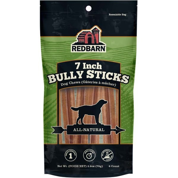 REDBARN Naturals Bully Stick 7" Dog Treat, 6 count - Chewy.com