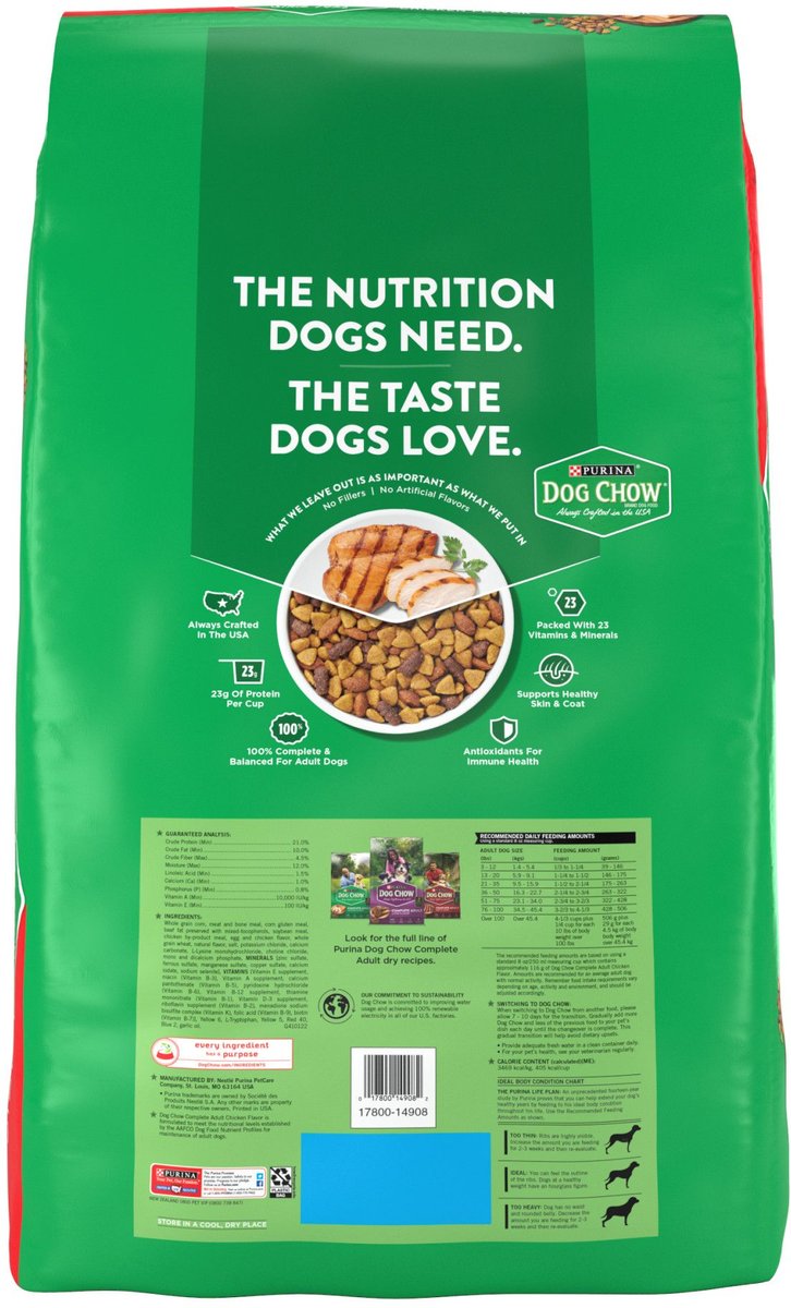 New Version Available - DOG CHOW Complete Adult with Real Chicken Dry ...