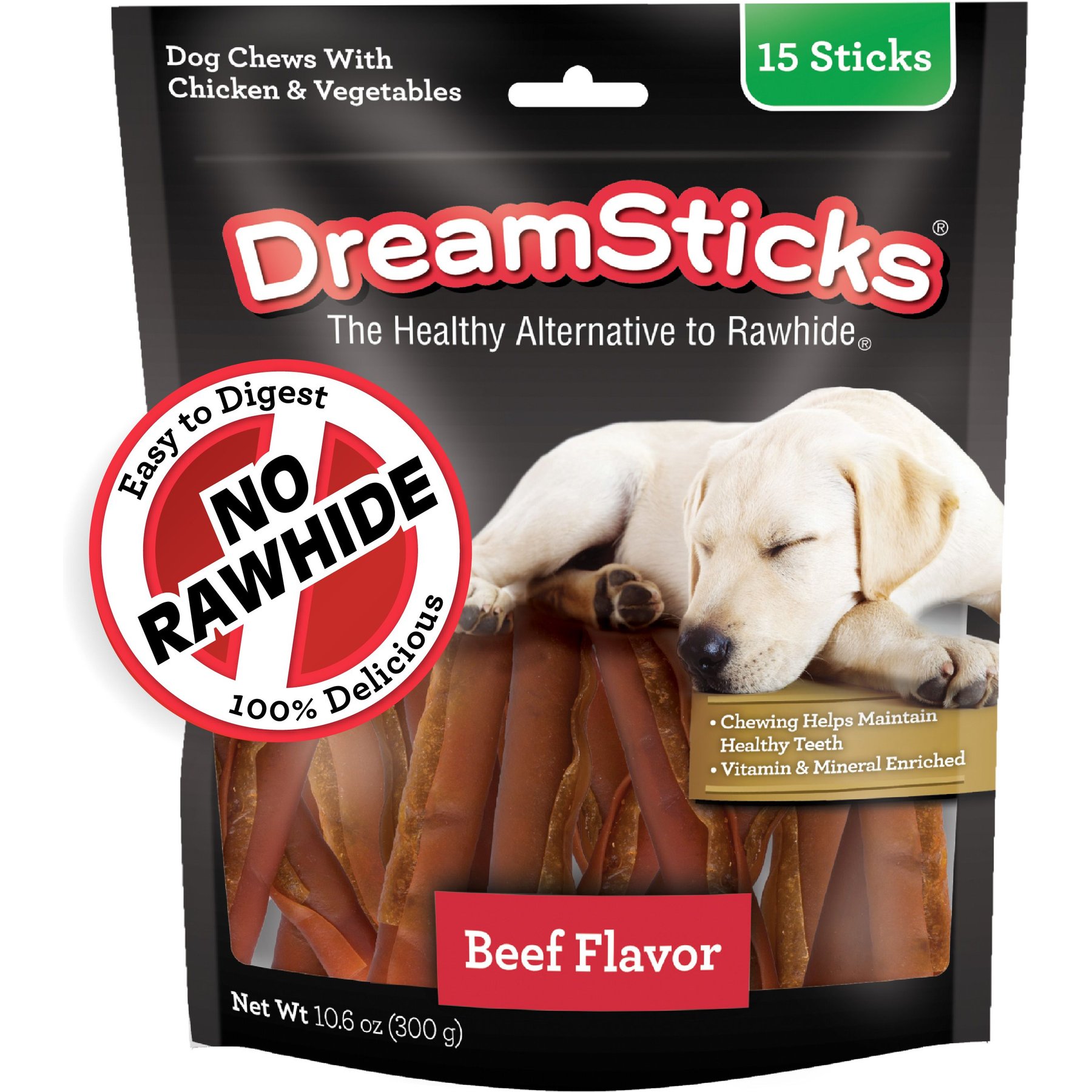 DREAMBONE DreamSticks Beef Chews Dog Treats, 15 count - Chewy.com