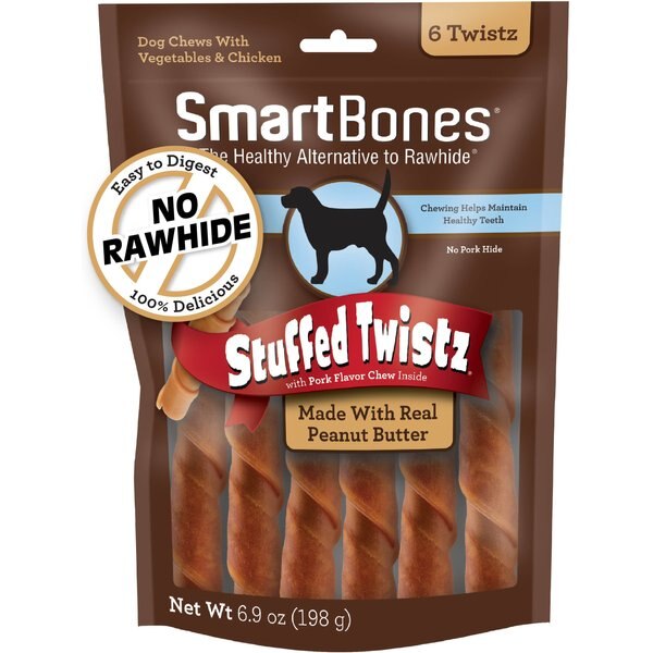 SMARTBONES SmartSticks Peanut Butter Dog Treats, 10 count - Chewy.com
