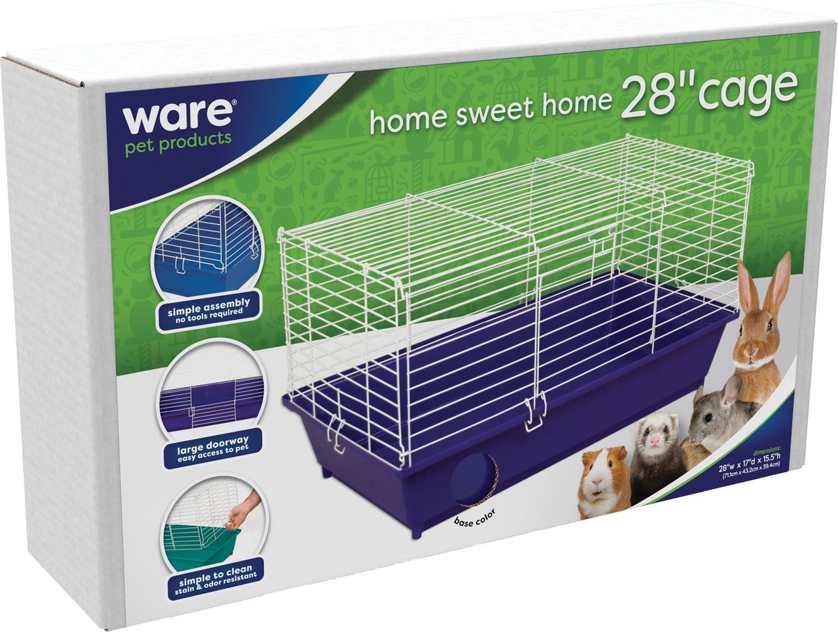 WARE Home Sweet Home Plastic Small Animal Cage, Color Varies, 28-in ...