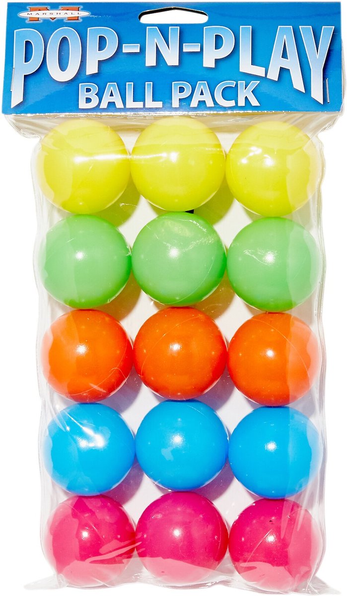 MARSHALL Pop-N-Play Ball Pack Ferret Toy, 15 count - Chewy.com