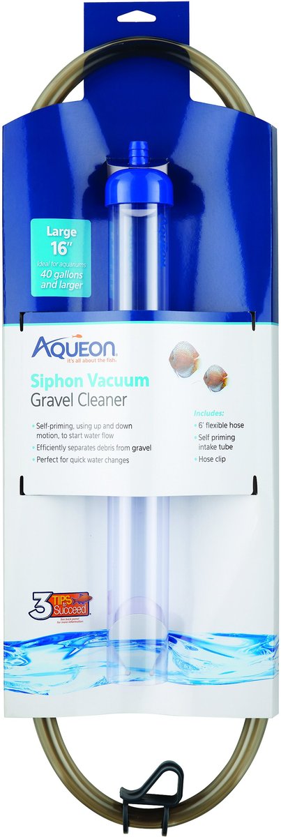 AQUEON Siphon Vacuum Aquarium Gravel Cleaner, Large, 16-in - Chewy.com