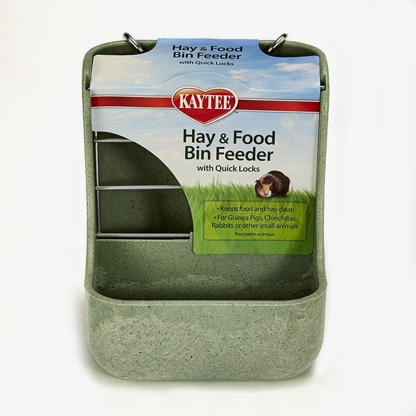 KAYTEE Hay-N-Food Bin with Quick Locks Small Animal Feeder, Color ...