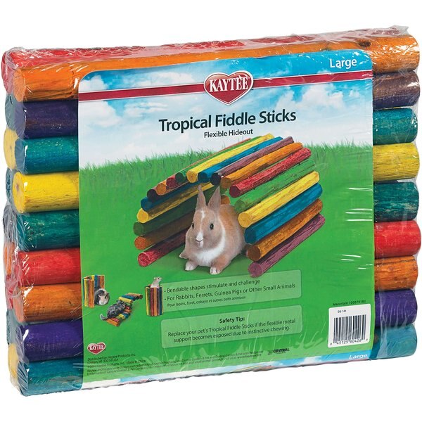 KAYTEE Tropical Fiddle Sticks Small Animal Flexible Hideout, Large ...