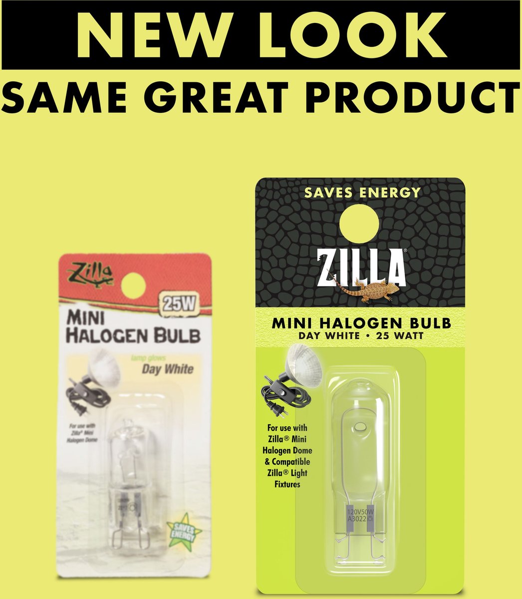 ZILLA Light & Heat Mini Halogen Bulb for Reptile Terrariums, Day White ...