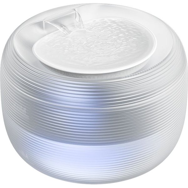 GROOVYPETS 2.5-L Translucent Pet Drinking Water Fountain Waterer for ...