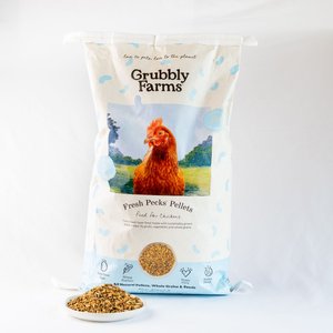 GRUBBLY FARMS Fresh Pecks 16% Protein Layer Textured Mix, Whole Grains ...