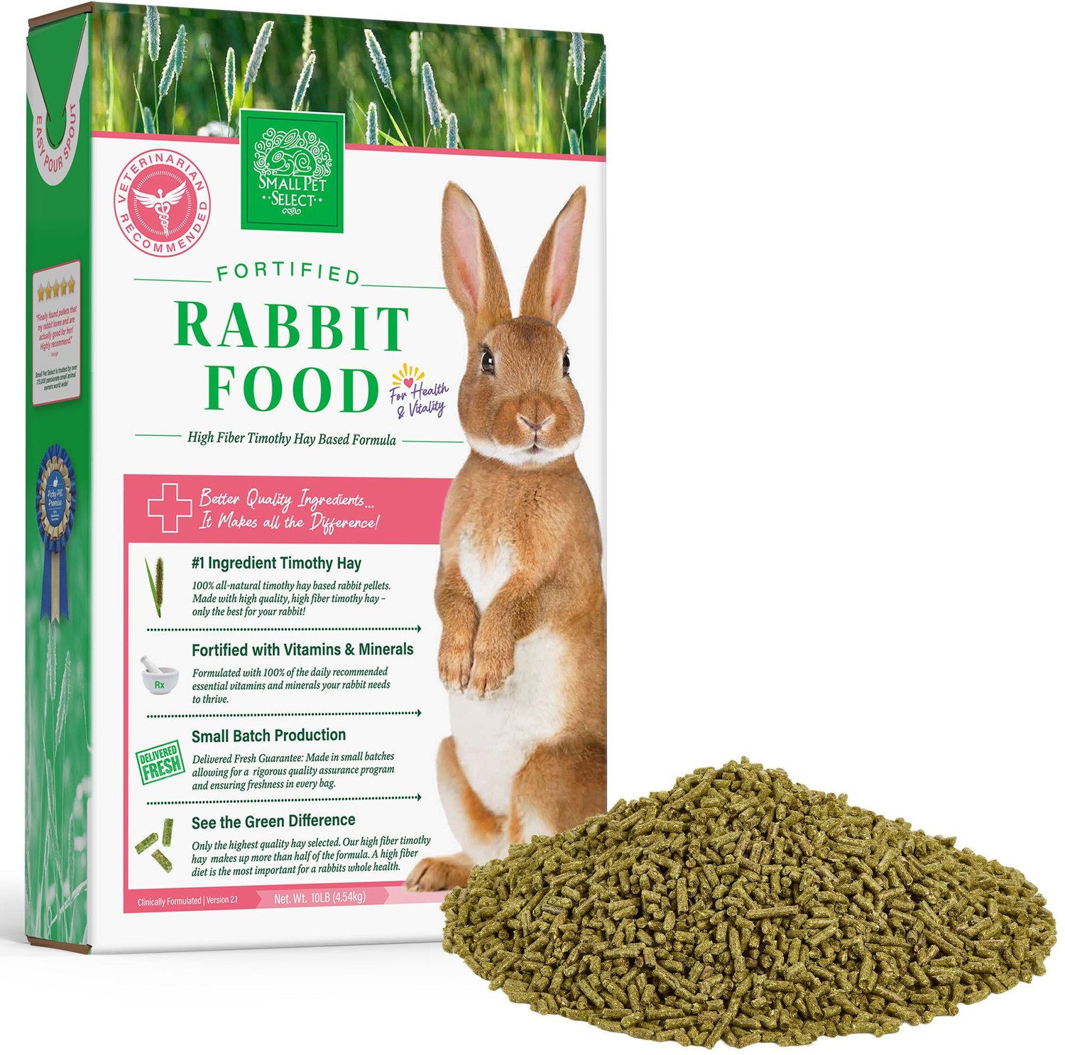 SMALL PET SELECT Timothy Based Rabbit Food, 10-lb bag - Chewy.com