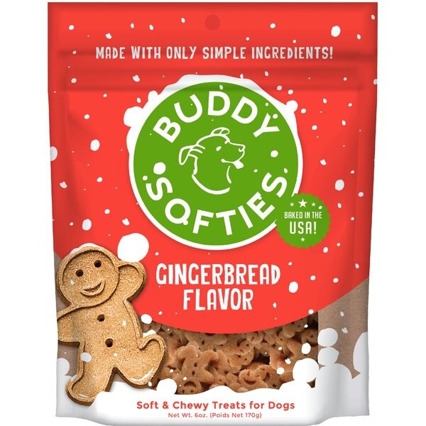 BUDDY BISCUITS Buddy Softies Holiday Treats Gingerbread Flavor Soft ...