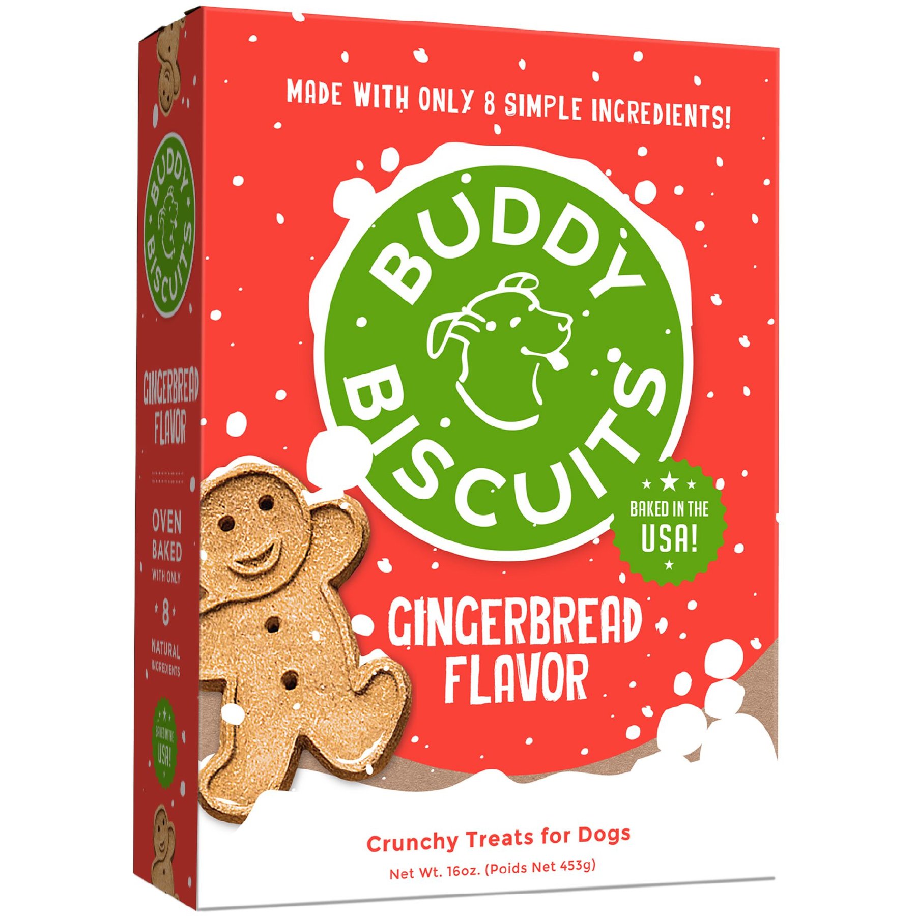 Out of Stock - BUDDY BISCUITS Holiday Gingerbread Crunchy Dog Treats ...