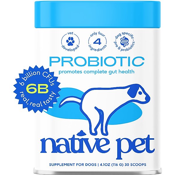 NATIVE PET Probiotic & Prebiotic Vet-Formulated Powder Digestive ...