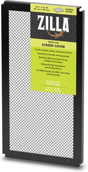 Screen Clips Zilla Fresh Air Screen Cover With Center Hinge Small Terrarium