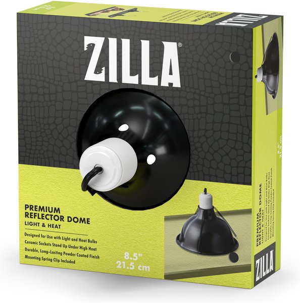 ZILLA Premium Reflector Light & Heat Black Ceramic Dome Lighting ...