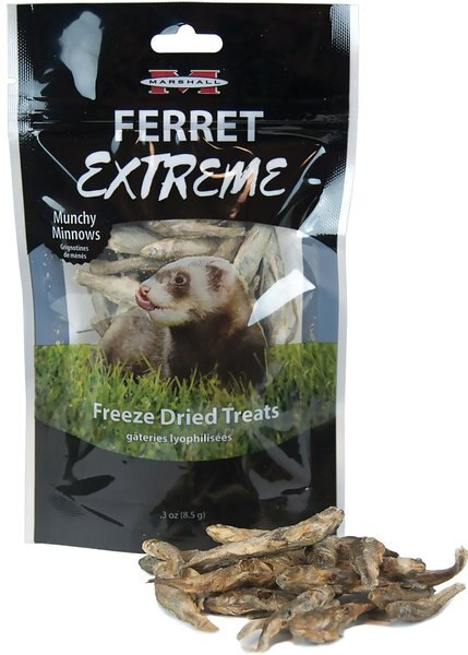 MARSHALL Extreme Munchy Minnows Freeze-Dried Ferret & Rat Treats, .3-oz ...