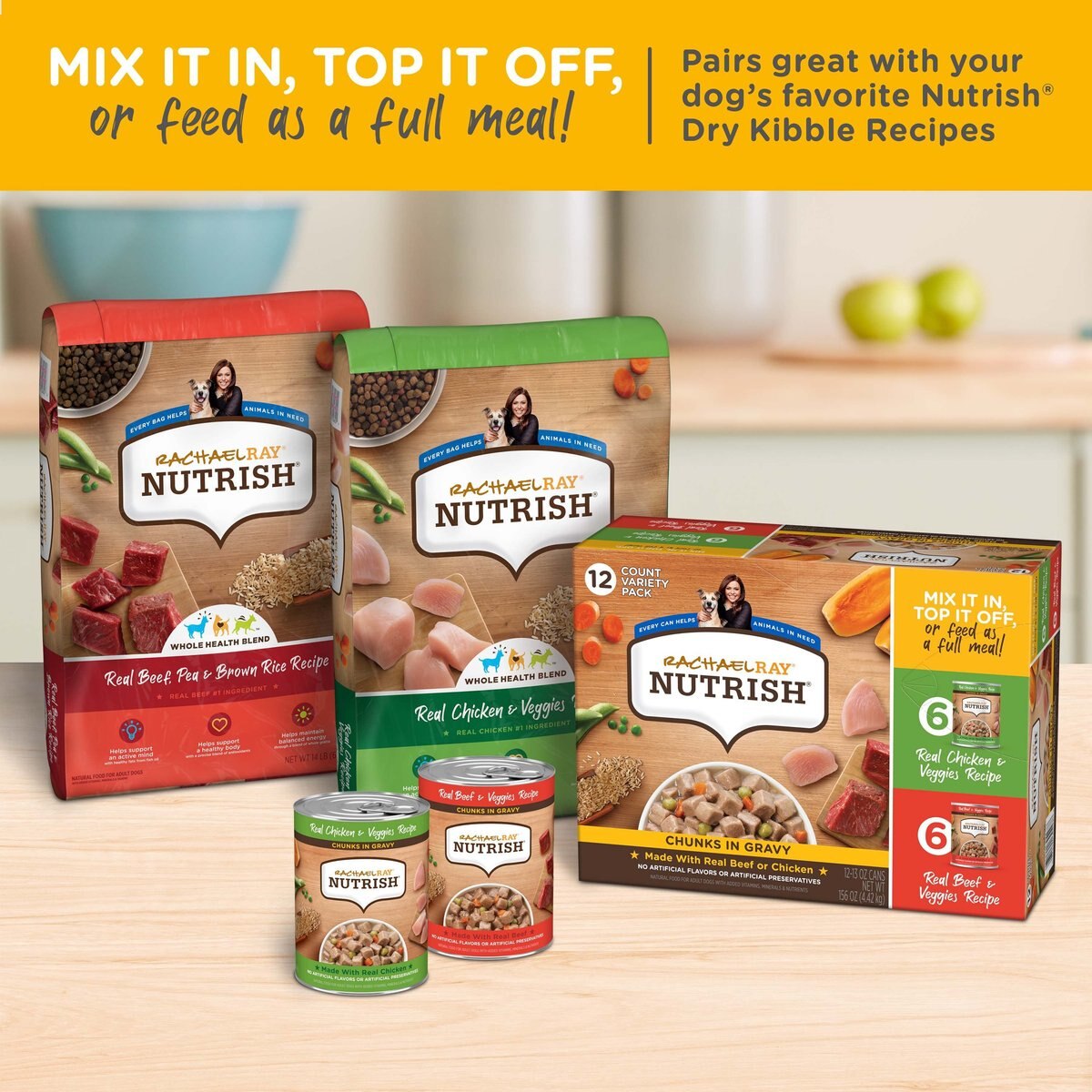 RACHAEL RAY NUTRISH Gentle Digestion Variety Pack Canned Dog Food, 13 ...