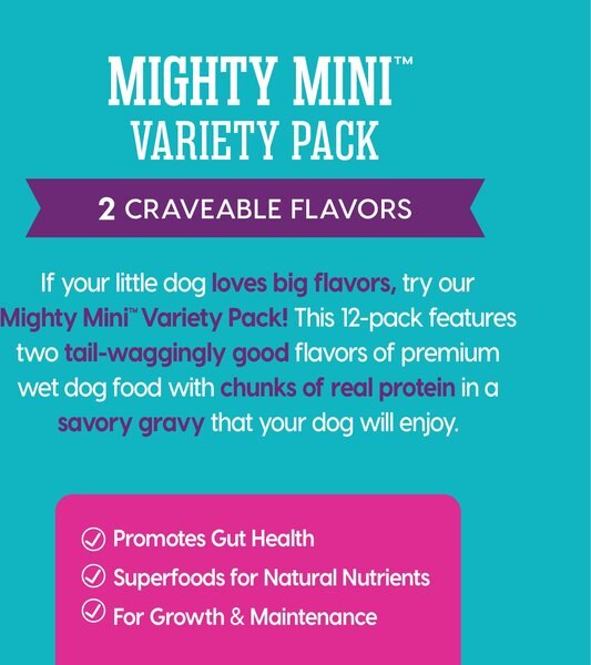 SOLID GOLD Mighty Mini Small & Toy Breed Grain-Free Variety Pack Wet Dog Food, 3.5-oz tray, case ...