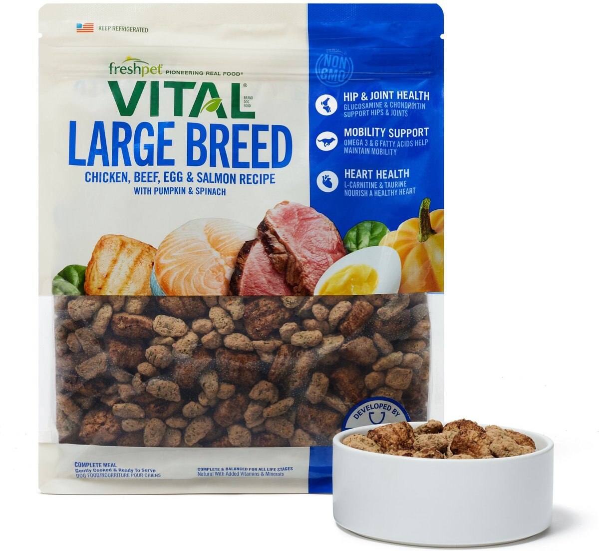 FRESHPET Vital Healthy & Natural Large Breed Fresh Dog Food, 5-lb bag ...