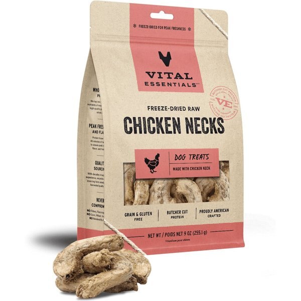 VITAL ESSENTIALS Chicken Breast Grain-Free Freeze-Dried Raw Dog Treats ...