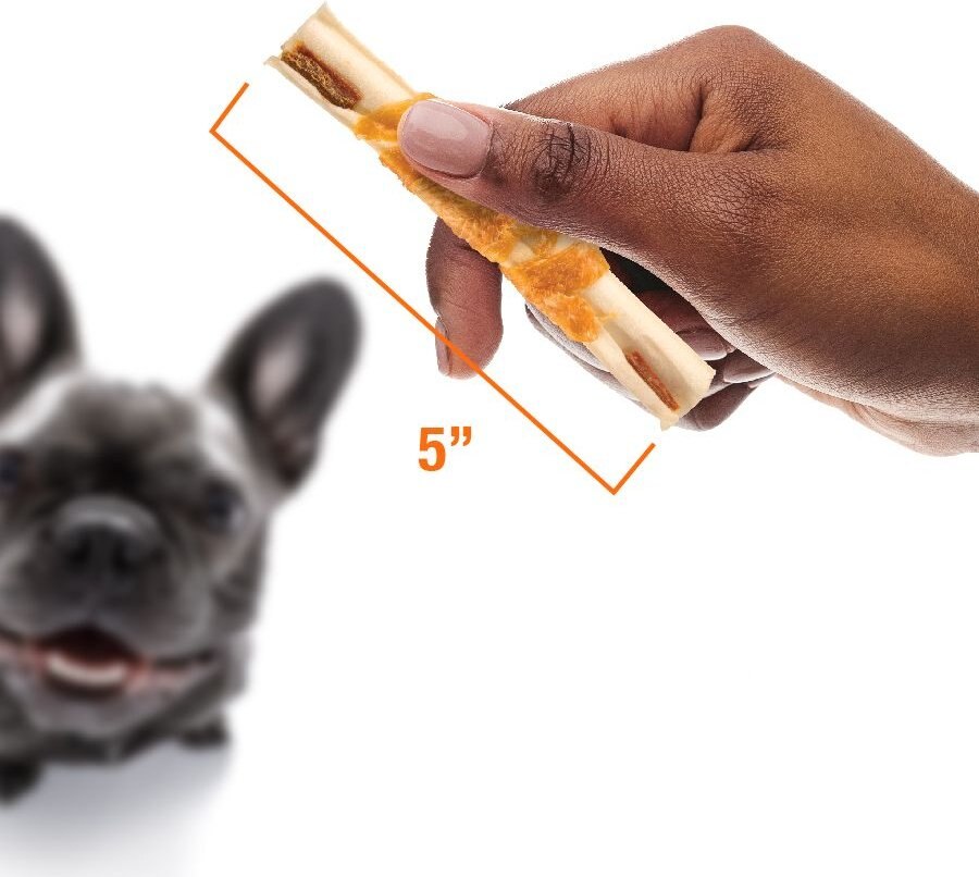 GOOD 'N' FUN Triple Flavor Mighty Chewer Sticks Chicken Rawhide Dog ...